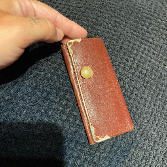 Cartier | Accessories | Cartier Brown Leather Wallet With Gold Details ...